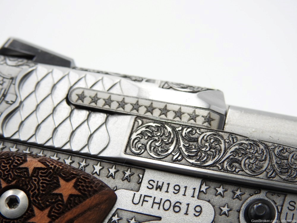 Rare Custom Engraved S&W Smith & Wesson 1911 E Series 45 ACP US Patriot ...