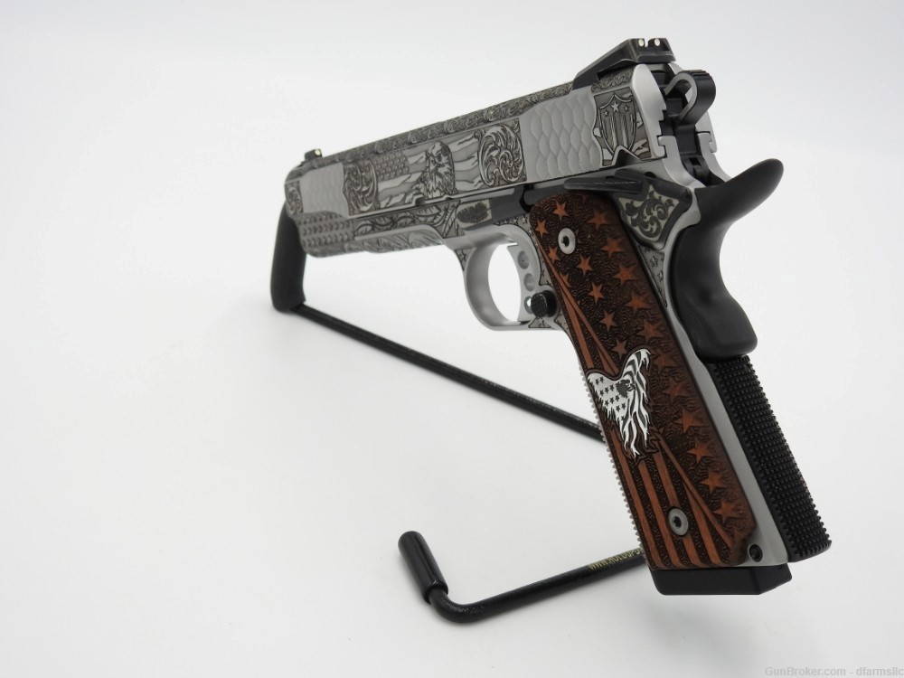 Rare Custom Engraved S&W Smith & Wesson 1911 E Series 45 ACP US Patriot ...