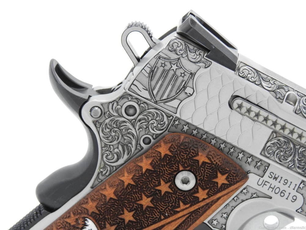 Rare Custom Engraved S&W Smith & Wesson 1911 E Series 45 ACP US Patriot ...