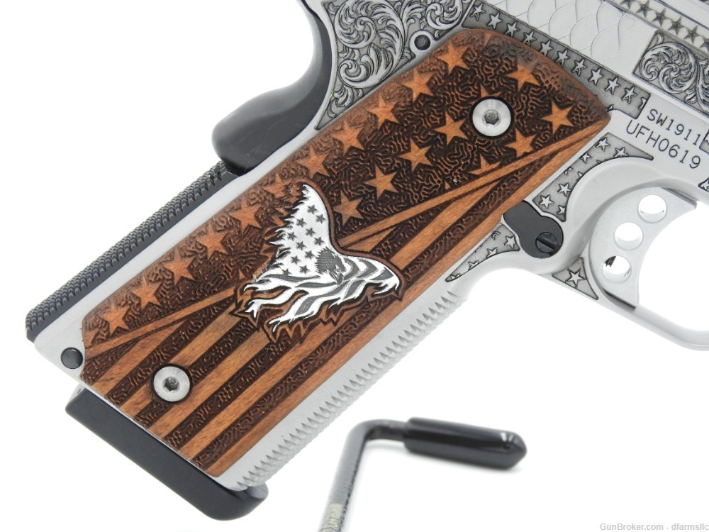 Rare Custom Engraved S&W Smith & Wesson 1911 E Series 45 ACP US Patriot ...