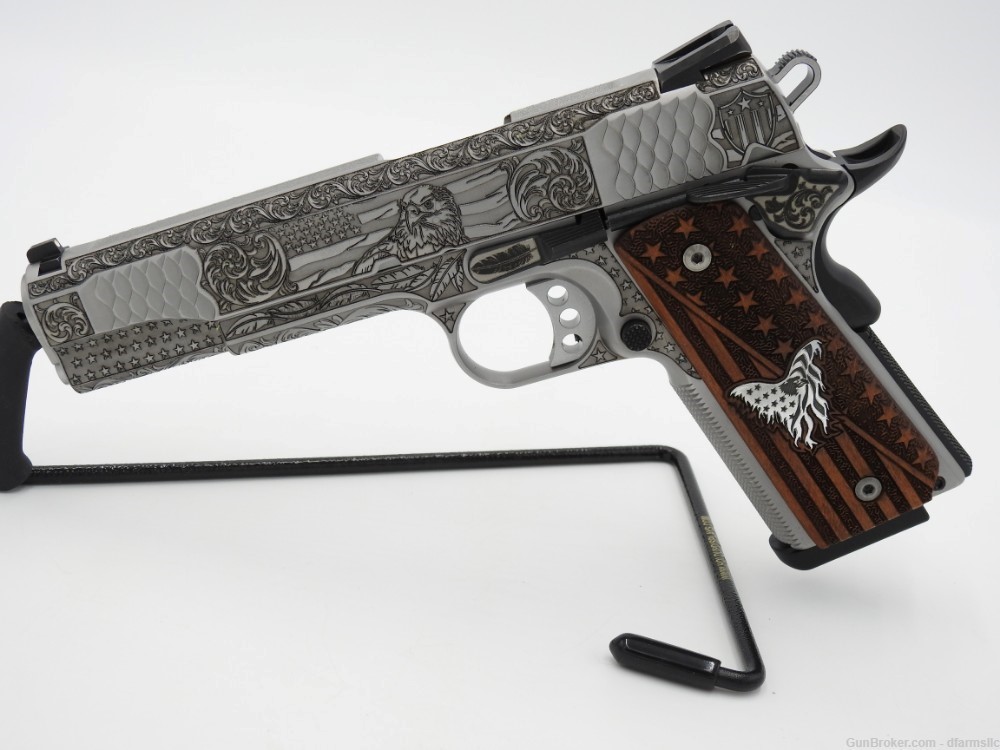 Rare Custom Engraved S&W Smith & Wesson 1911 E Series 45 ACP US Patriot ...
