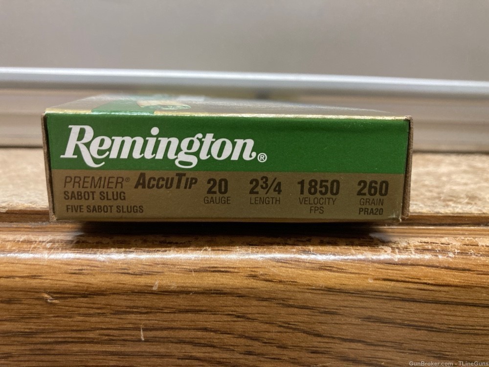 Remington Accutip 20 GA 2 3/4 260 GR Sabot Slug #PRA20 5 CT - Shotgun ...