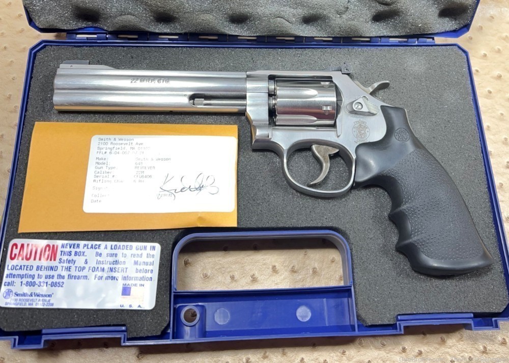 S&W 648-2 Revolver, 648, 22Mag, 6 Shot, 6in, Smith & Wesson - Revolvers ...