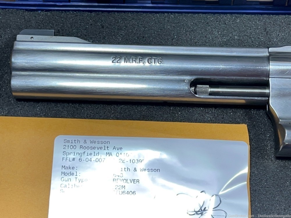 S&W 648-2 Revolver, 648, 22Mag, 6 Shot, 6in, Smith & Wesson - Revolvers ...