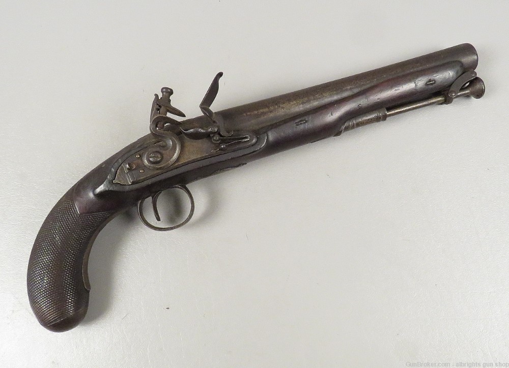 P BOND LONDON ANTIQUE MATCHED PAIR FLINTLOCK OFFICERS PISTOLS ...