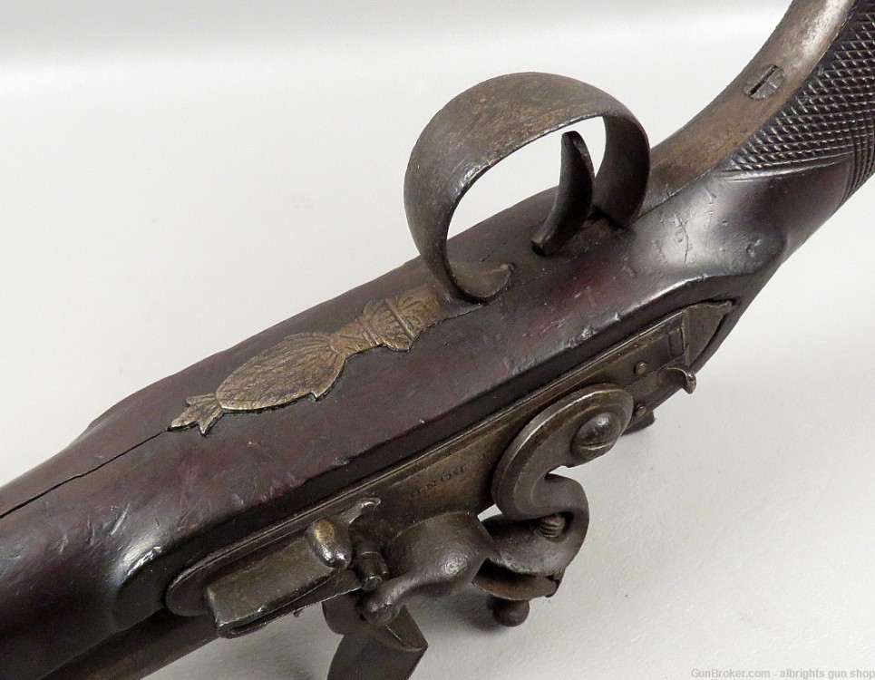 P BOND LONDON ANTIQUE MATCHED PAIR FLINTLOCK OFFICERS PISTOLS ...