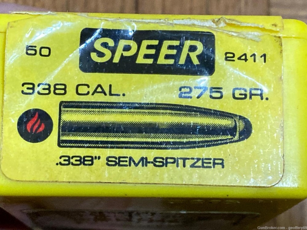 Speer 338 Cal .338 275 gr SP Semi Spitzer Rifle Bullets 45ct 2411 - Reloading Bullets at ...