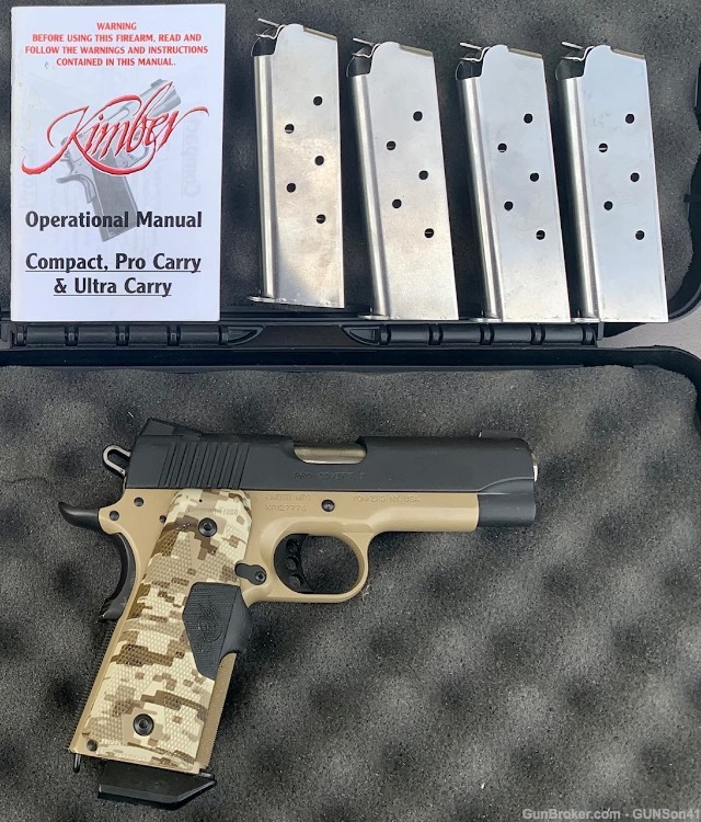 Kimber Pro Covert II - .45ACP 4" bbl w/ Crimson Trace & 5 mags - No Res ...