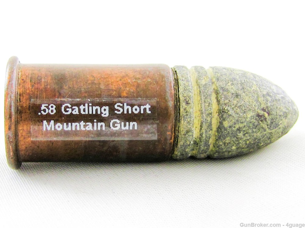 Rare Civil War Era .58 Gatling Mountain Gun (Short) Rimfire Cartridge ...