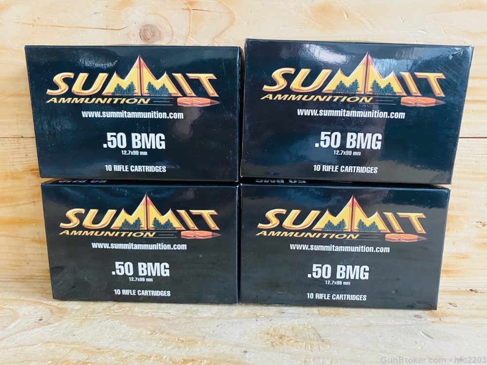(40) Rds of Summit 50 BMG 649gr M8 API SA-M8 MOD2 Ammo NIB 12.7x99mm ...