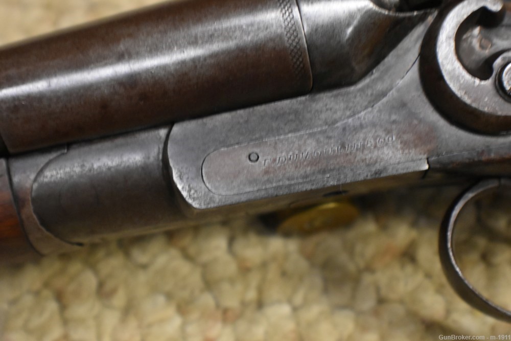 ANTIQUE DUMOULIN "THE INTERCHANGABLE" 12 GA SAWED OFF 20" STEEL BBLS ...