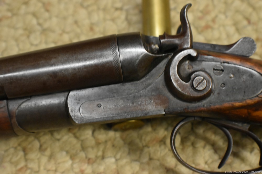 ANTIQUE DUMOULIN "THE INTERCHANGABLE" 12 GA SAWED OFF 20" STEEL BBLS ...