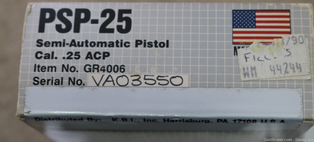Quality Kassnar PSP-25 semi auto 25ACP pistol Baby Browning Clone ...