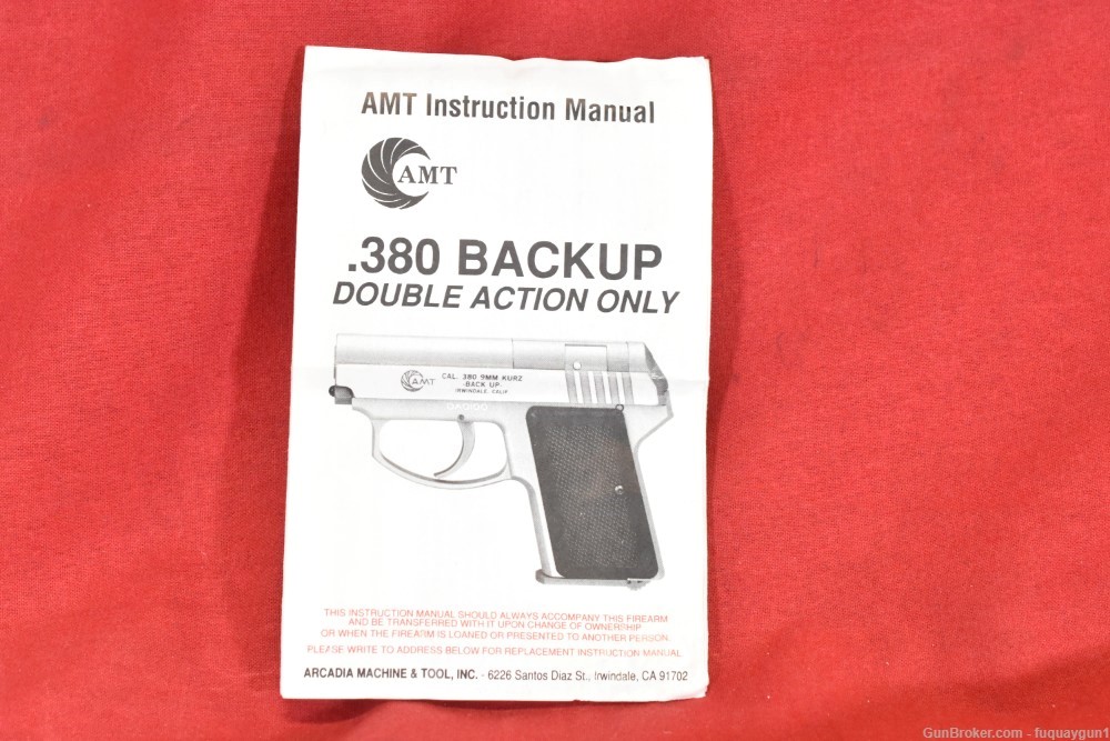 AMT Backup 380 ACP - Semi Auto Pistols at GunBroker.com : 1031530112