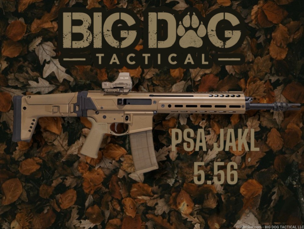 PSA JAKL 13.7" 5.56 EPT F5 STOCK RIFLE FDE, HOLOSUN 510C BUNDLE, SCAR ...