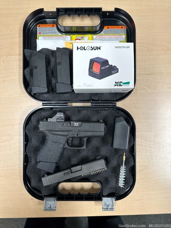 Glock G43 w/Milled Slide & Holosun 507K-GR plus Stock Slide - Semi Auto ...