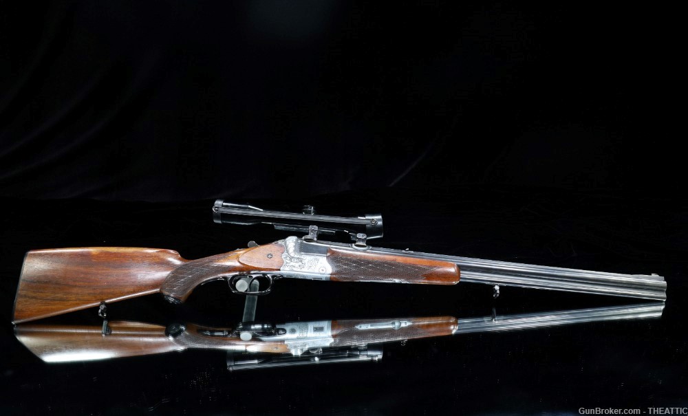 HEYM 6.5X57RX16GA COMBINATION W/HENSOLDT WETZLAR 4X32 SCOPE MFG 1958/C ...