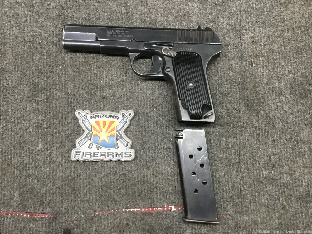 Polish Tokarev TT 33 SemiAutomatic Pistol 7.62x25MM 1952 1 Mag - Semi ...