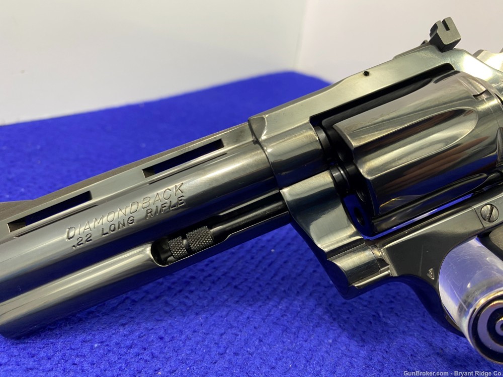 1977 Colt Diamondback .22LR Blue 4" -TIMELESS SNAKE SERIES REVOLVER ...