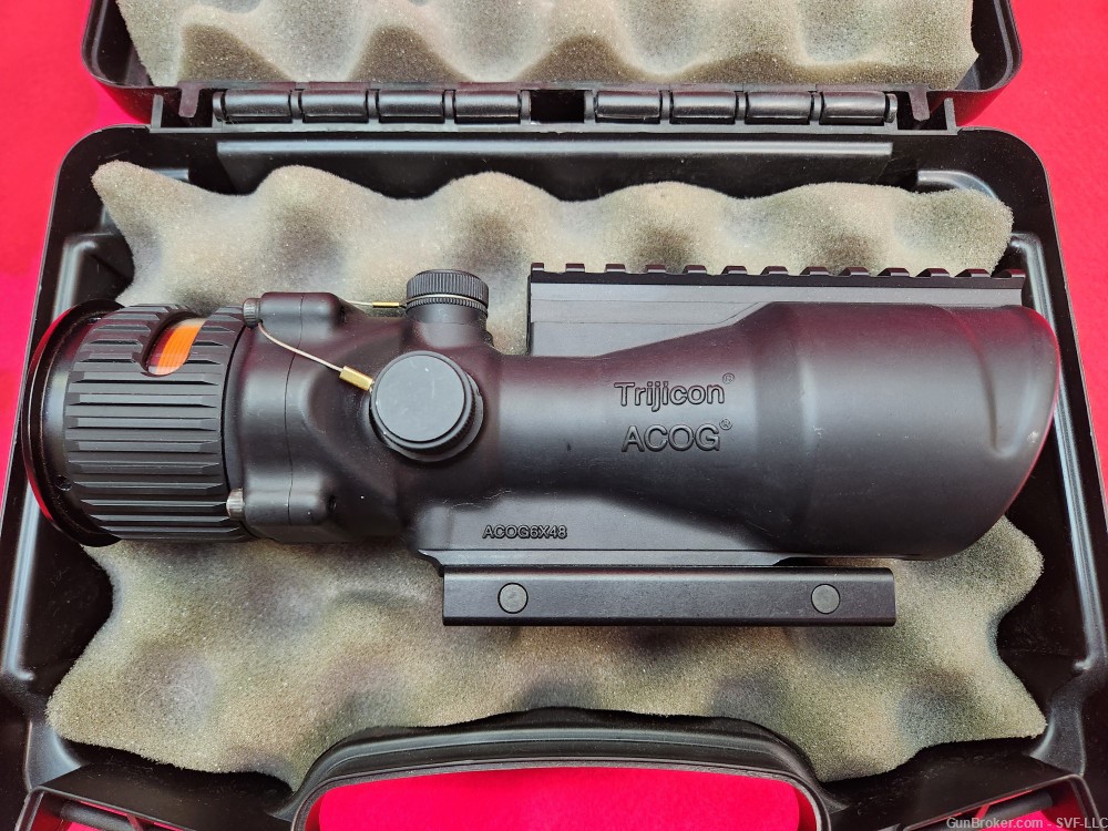 Trijicon ACOG TA648-D-100560 red chevron 308 reticle fiber optic (NICE ...