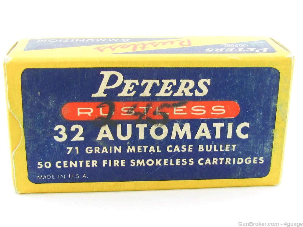 Peters Rustless .32 Automatic Cartridges - Full Box - Vintage Ammo at ...