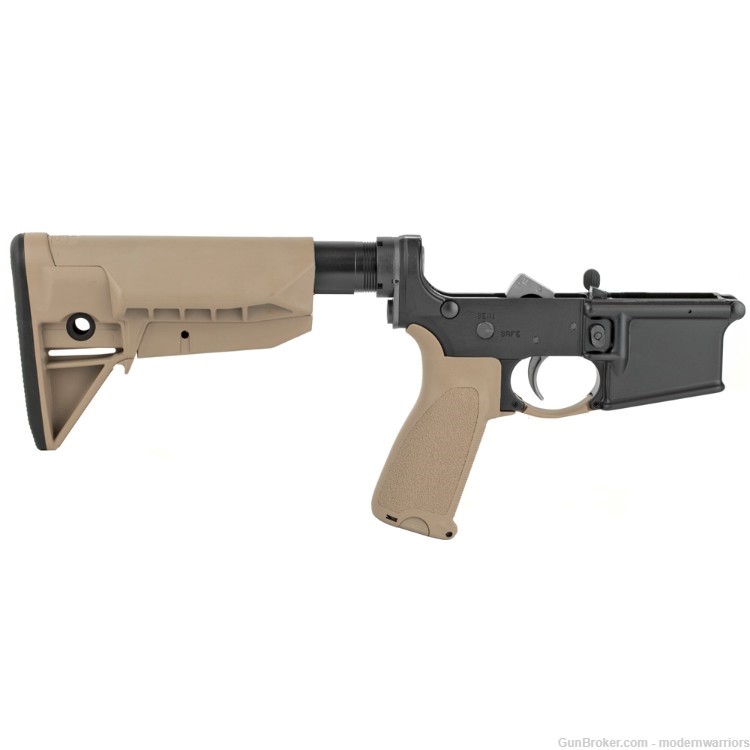 BCM Complete Lower Receiver Group - MOD 0 SOPMOD Stock - Black/FDE ...