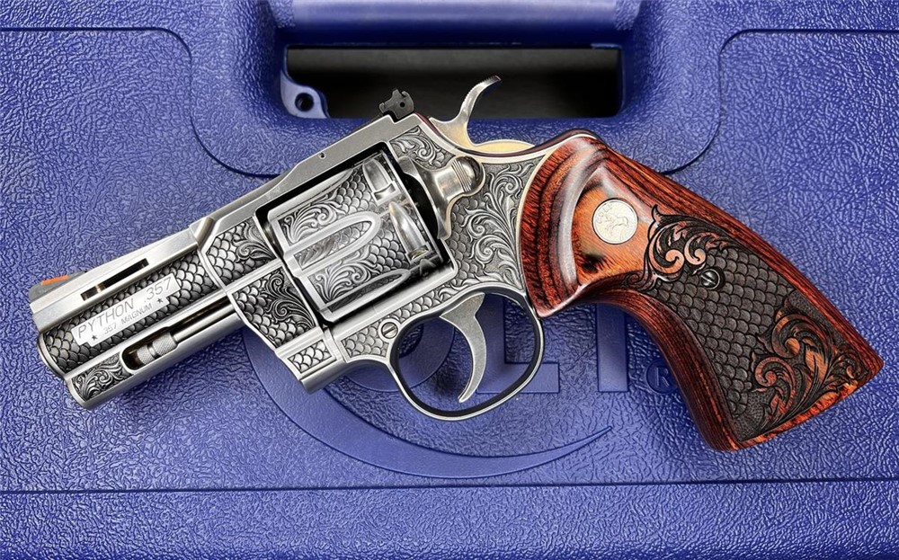 Colt Python 2020 ENGRAVED Royal Snake Scale by Altamont 3" .357 Mag ...