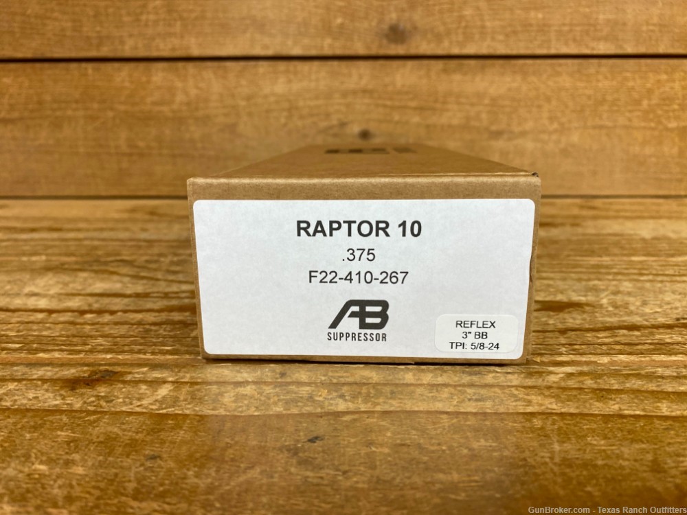 AB Raptor 10 .375 Cal Suppressor BB 7.3" w/ 3" Reflex NIB - Silencers ...