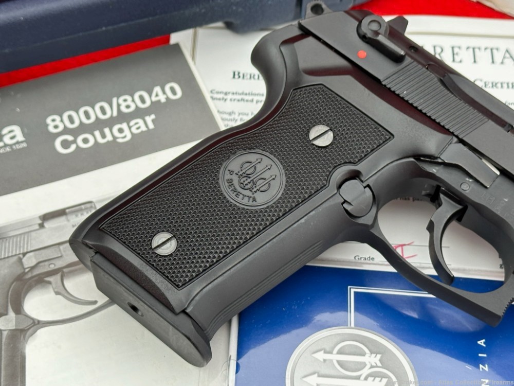 Pristine Italian Beretta Model 8045F COUGAR 45 ACP Black ANIB! - Semi ...