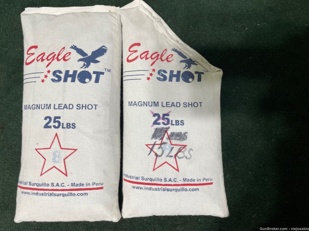 Eagle Magnum Lead Shot # 8, two bags of: 25+ 15= 40 pounds - Reloading ...
