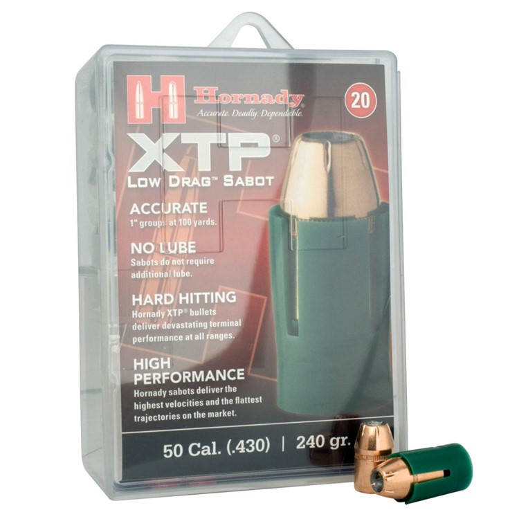 Hornady XTP 6720 50 Black Powder Sabot w/TP HPB - Black Powder Bullets ...