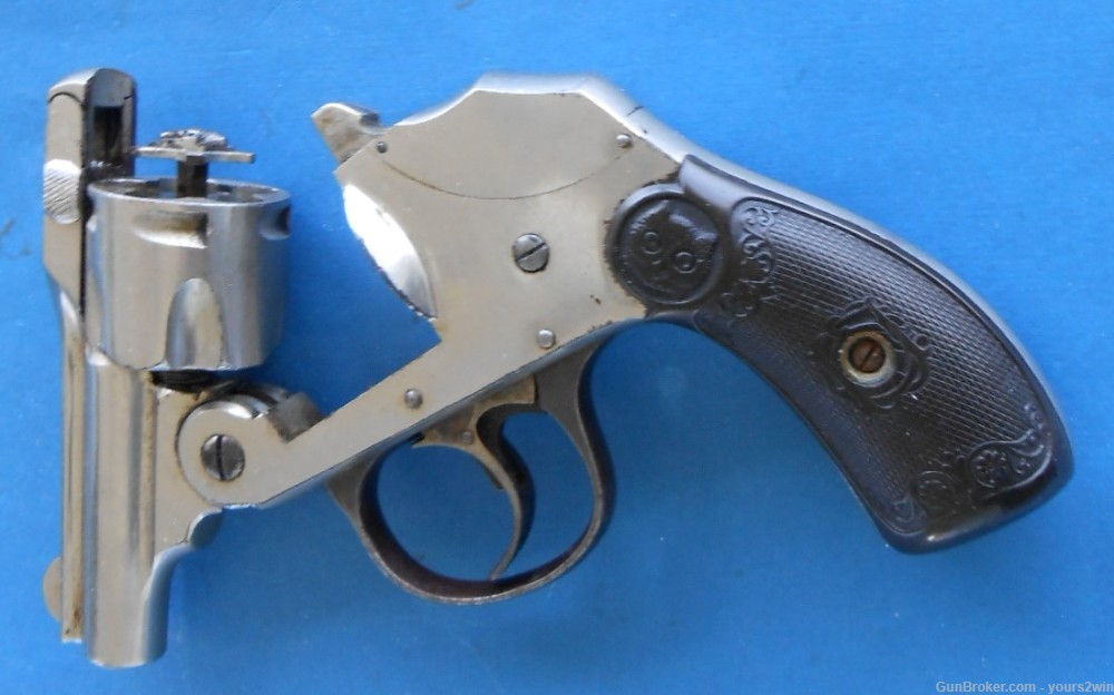 Antique 1890s IVER JOHNSON .32 S&W 2" SNUB NOSE LIKE S&W BICYCLE PISTOL ...