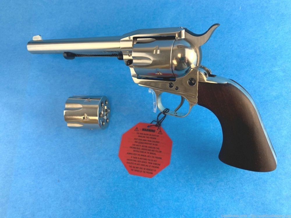 EAA Bounty Hunter SAA Revolver Nickel .22 LR/.22 Mag 6 Rd - Revolvers ...