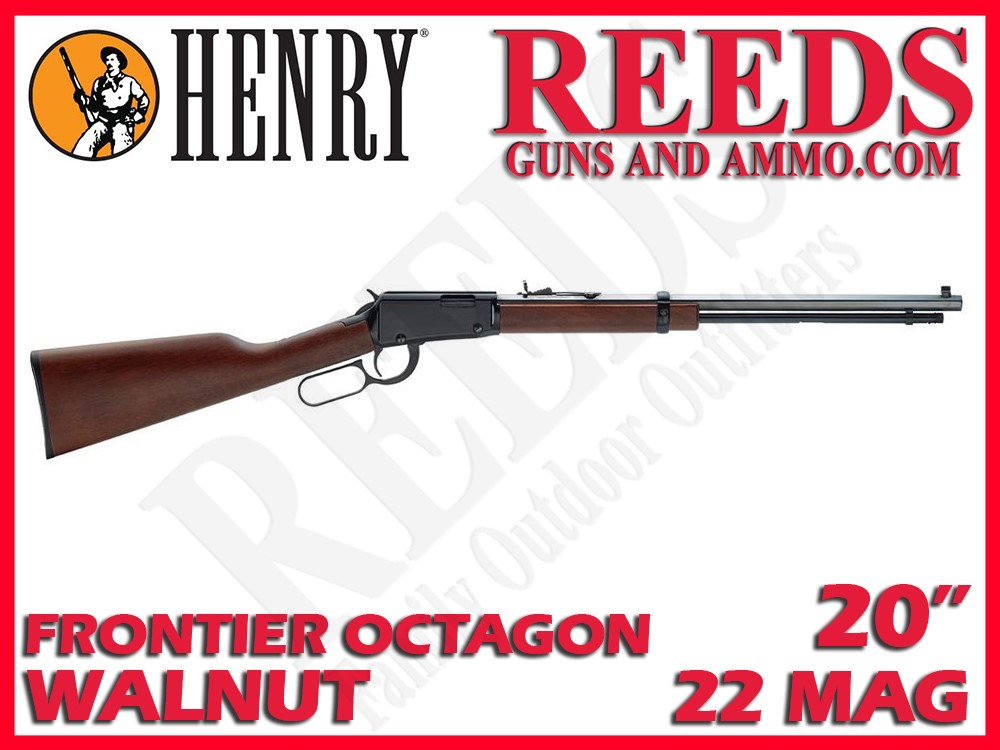 Henry Frontier Octagon Walnut Blued 22 Mag 20In H001TM - Lever Action ...