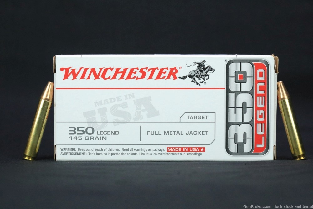 60x .350 Legend Ammunition Hornady & Win. 145-170 Grain FMJ & JSP ...