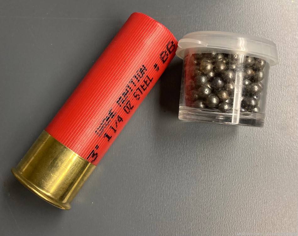 anti Drone Munition 12 gauge 12ga 1rd with shot 3.00" 1.25oz steel BB ...