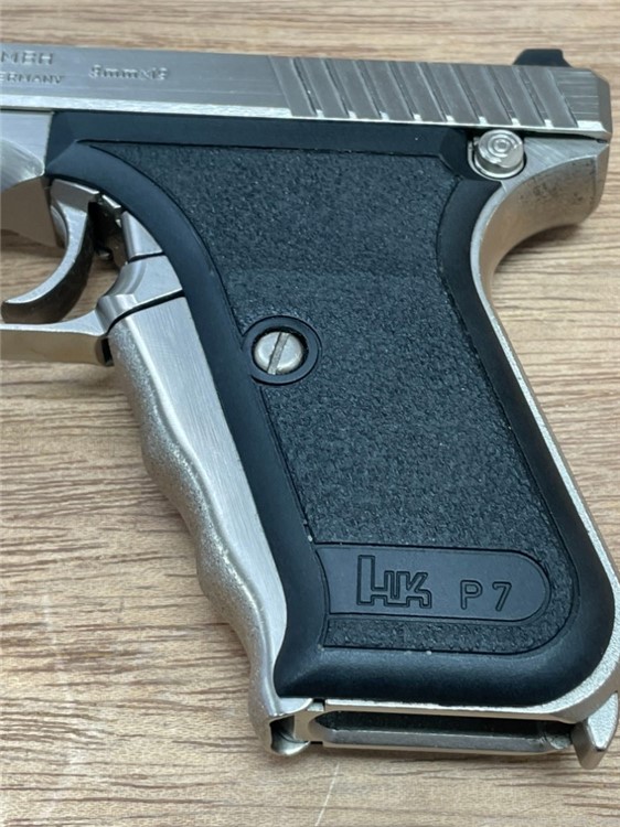 HK P7 9MM Pistol Nickel 6 Magazines Excellent Condition - Semi Auto ...