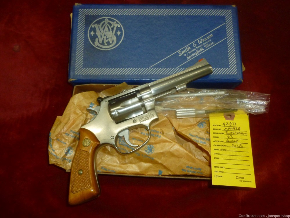 S&W Model 63 Stainless Steel - Revolvers at GunBroker.com : 1034128854