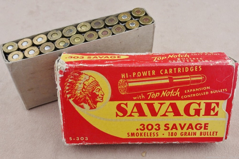 303 Savage Collectors Rifle Cartridges in Savage Arms Box (Qty: 20) - Vintage Ammo at GunBroker ...