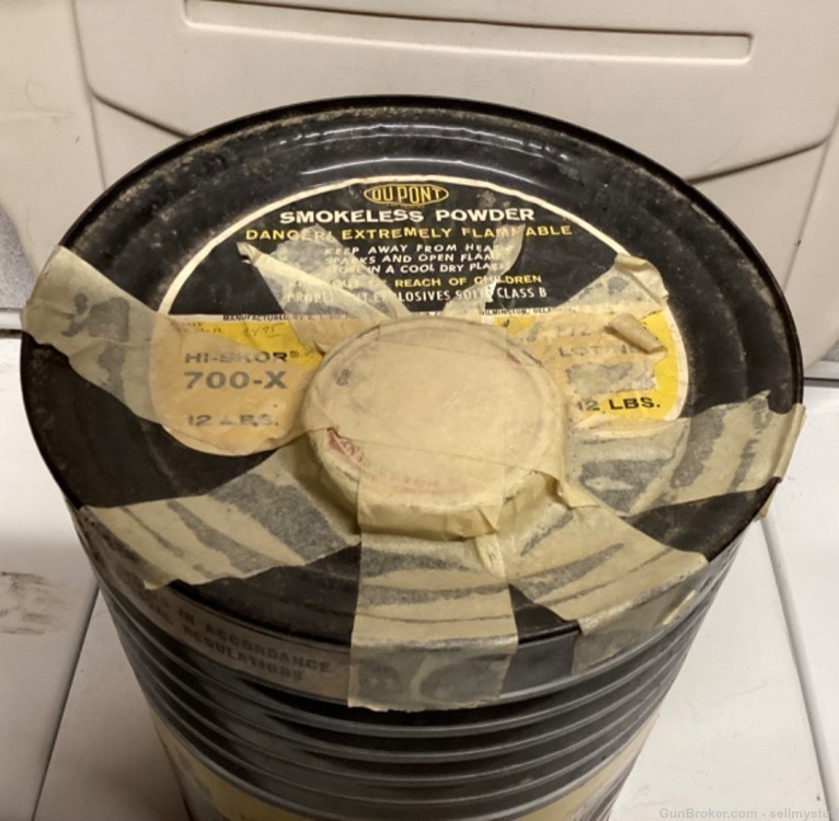LOCAL PICK UP ONLY Vintage DUPONT HI SKOR 700X 12 lb Tin w/ 8 pounds ...