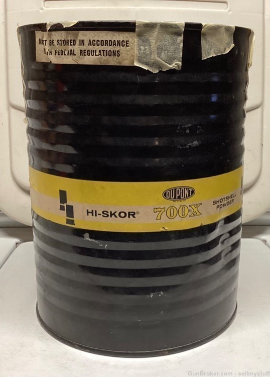 LOCAL PICK UP ONLY Vintage DUPONT HI SKOR 700X 12 lb Tin w/ 8 pounds ...