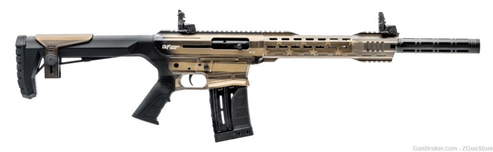 GForce Arms GF25 12GA 18.5" BRL 5+1 USA Burnt Bronze USA flag - Semi ...