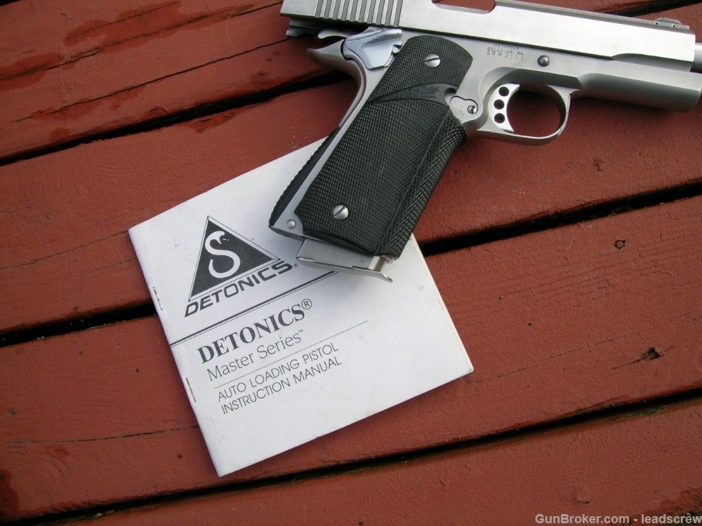 Detonics Scoremaster 45 ACP penny 1911 pistol 5" stainless minty box ...