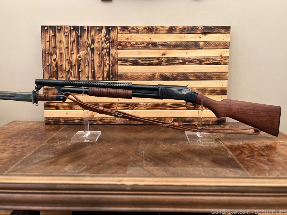 NORINCO (CHINESE) MODEL 97 1897 TRENCH GUN BLUED WALNUT W/ BAYONET 20 ...