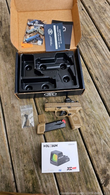 FN FDE Reflex MRD w/ Holosun 507K Bundle 11rd 15rd mags internal hammer ...