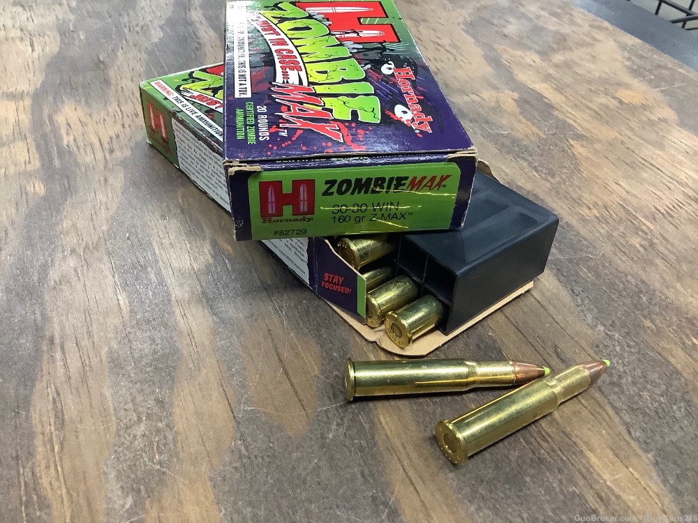 40 X Hornady Zombie Max 30-30 WIN Z-MAX rare 160gr - Rifle Ammunition ...