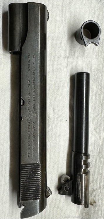 Nice colt 1911 US army 1918 .45 slide barrel ww1 complete military ...