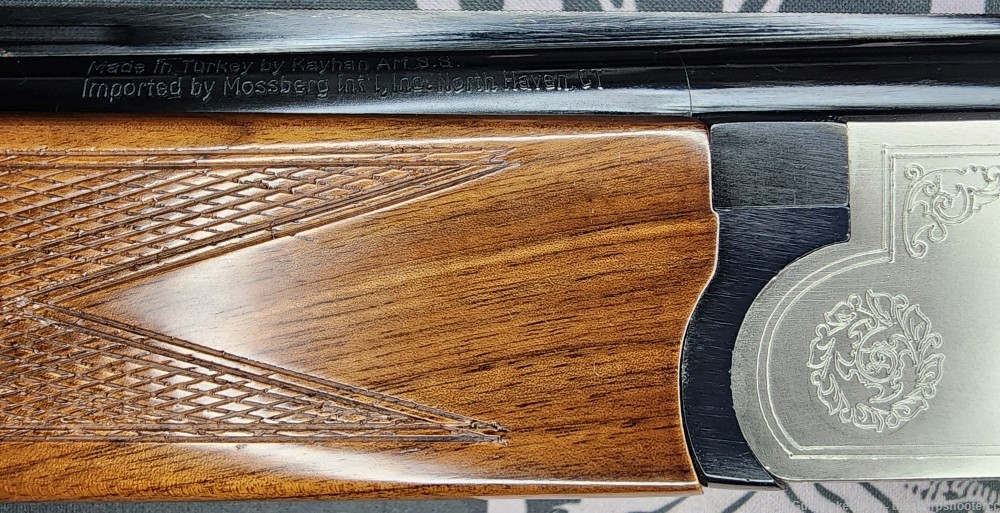 Mossberg International Engraved Silver Reserve OU 28GA Penny Auction ...
