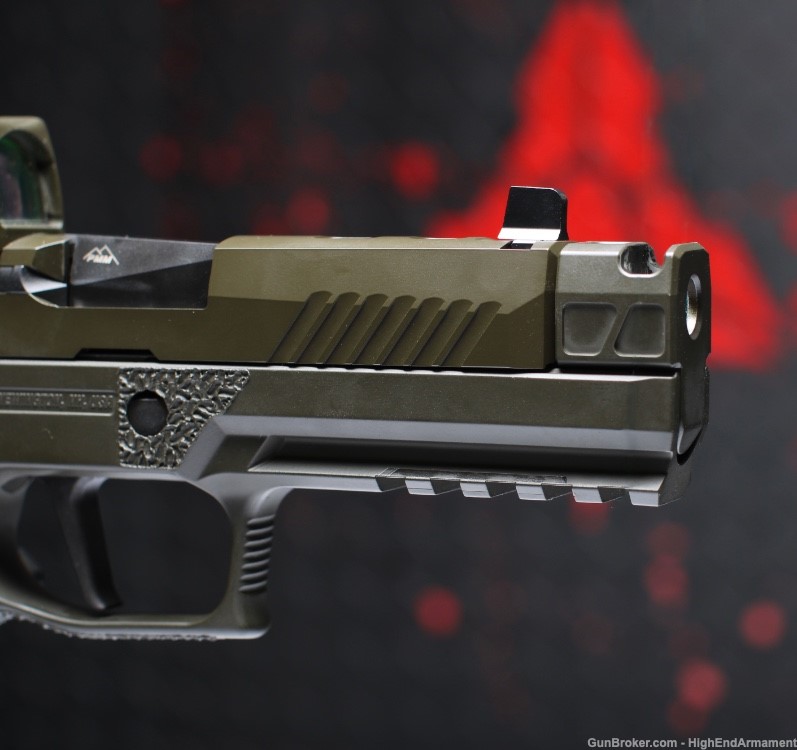 CUSTOM OD GREEN SIG SAUER BUILD W/PMM BARREL & COMP! - Semi Auto ...