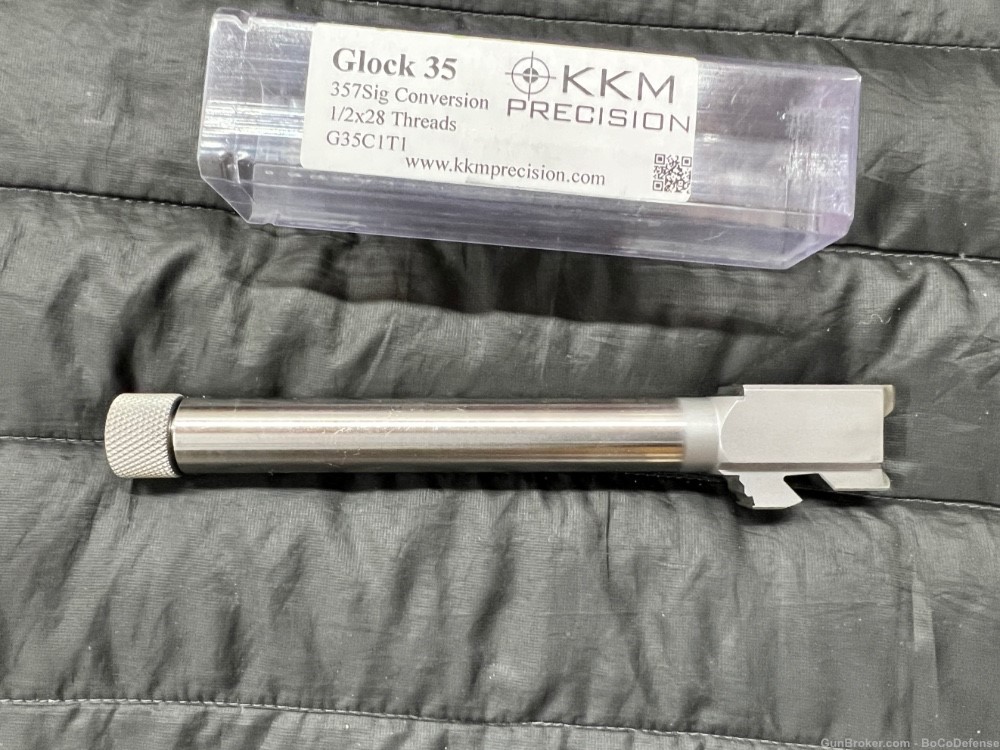 Glock 35 .357 sig KKM stainless threaded 1/2x28 barrel conversion ...